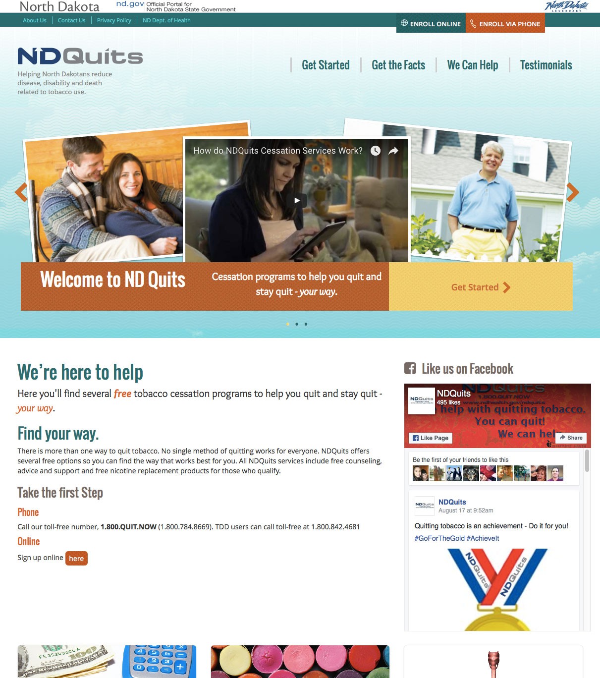 ND Quits - Cessation Programs - Chris Amador Creative Frontend Developer